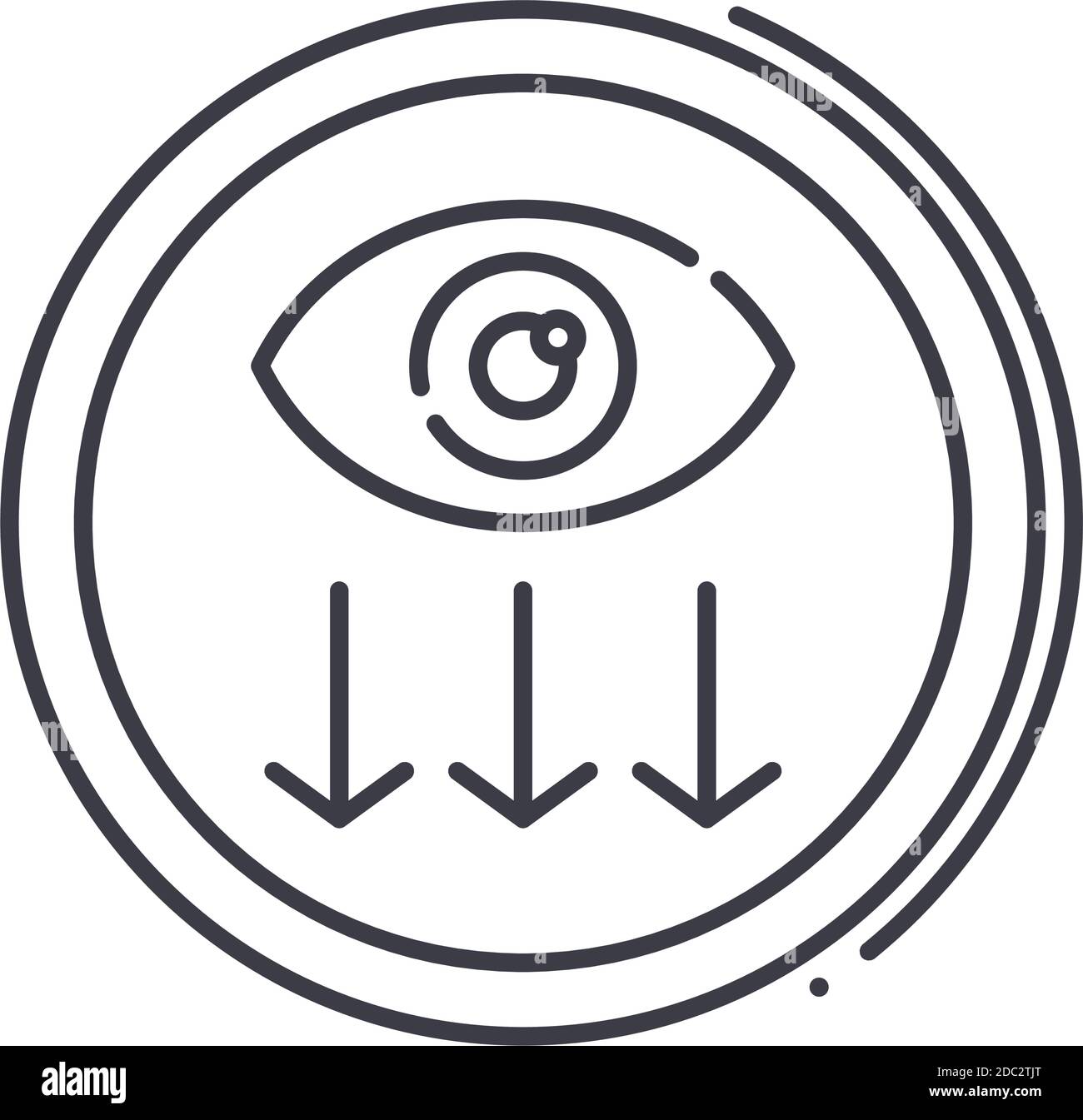 Concentrate icon, linear isolated illustration, thin line vector, web ...