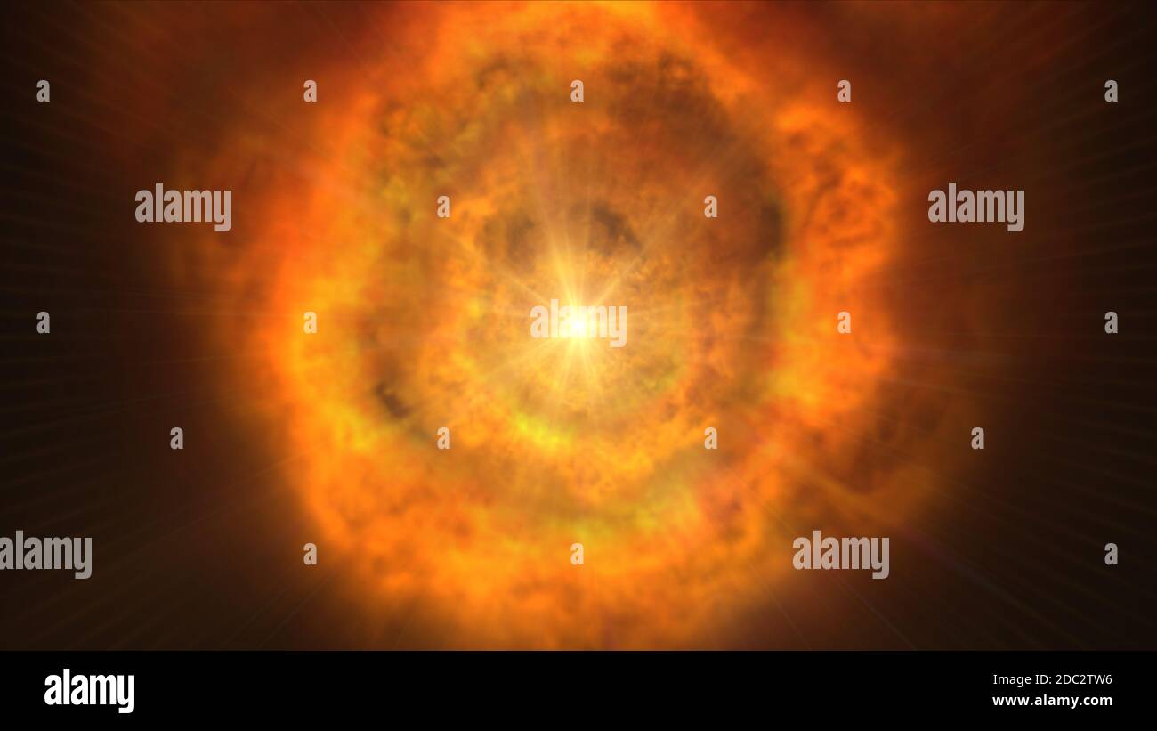 explosion fire flame blaze ball illustration render Stock Photo - Alamy