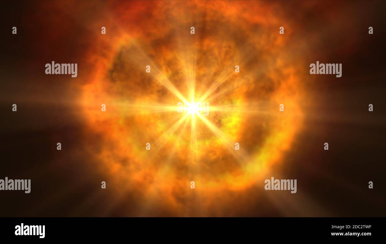 explosion fire flame blaze ball illustration render Stock Photo - Alamy