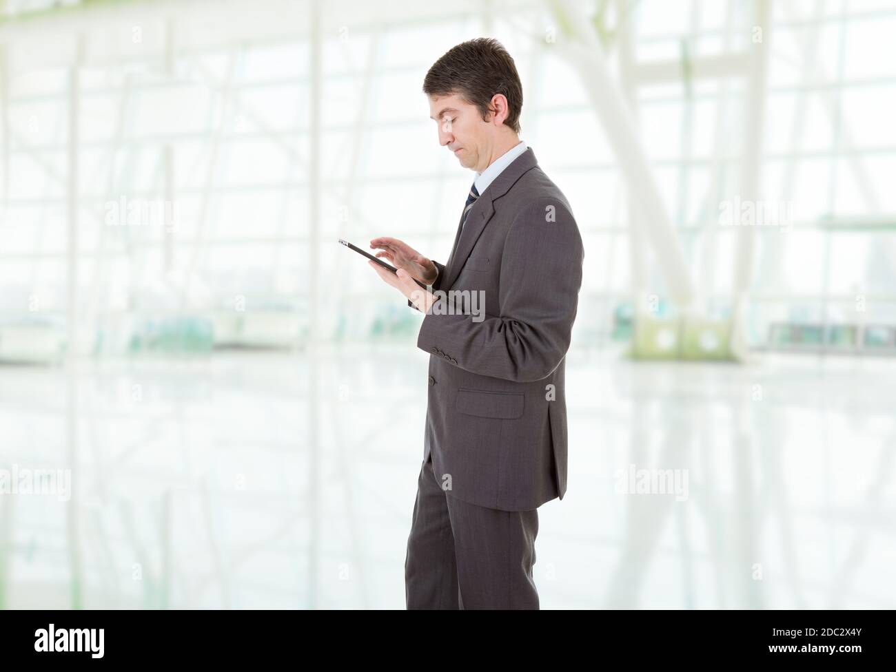 businessman using touch pad of tablet pc, at the office Stock Photo - Alamy