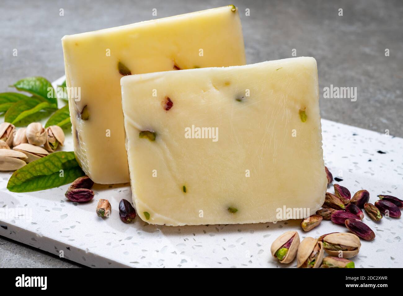 Cheese collection, fresh Italian pecorino cheese made from sheep milk ...