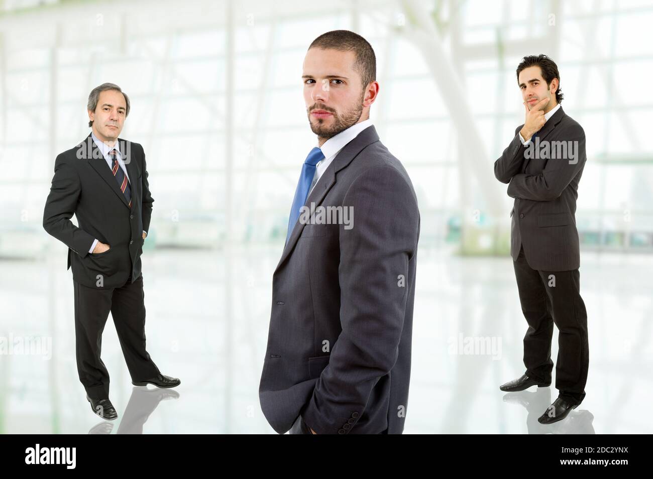three business men at the office Stock Photo - Alamy