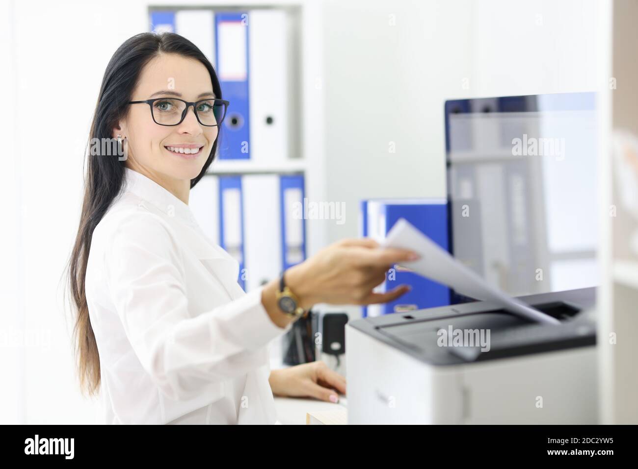 Secretary copier hi-res stock photography and images - Alamy