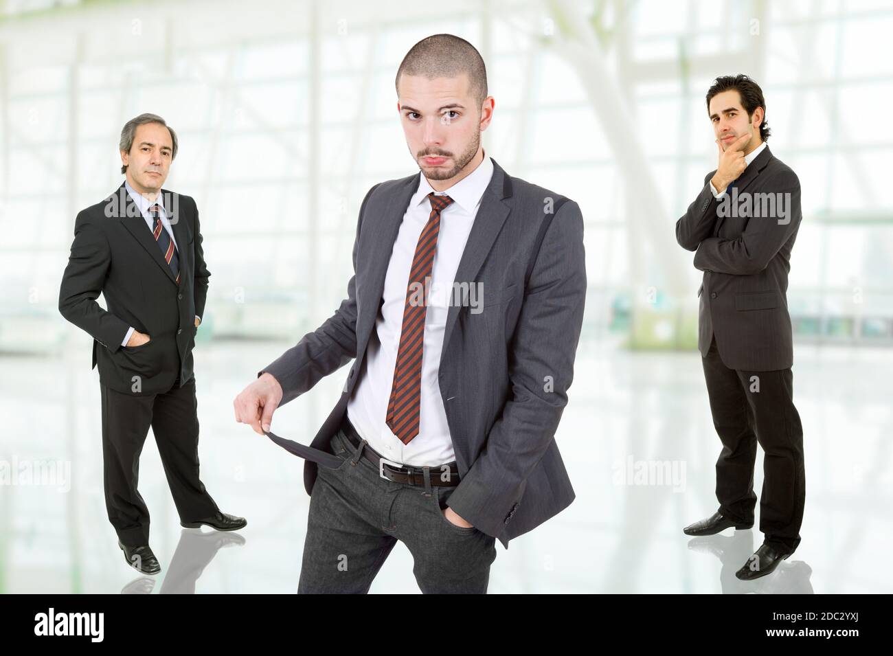 three business men at the office Stock Photo - Alamy