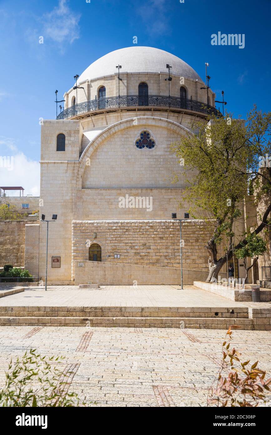 Israel, Jerusalem, Jewish Quarter, Hurva Square, Hurva Synagogue Stock ...