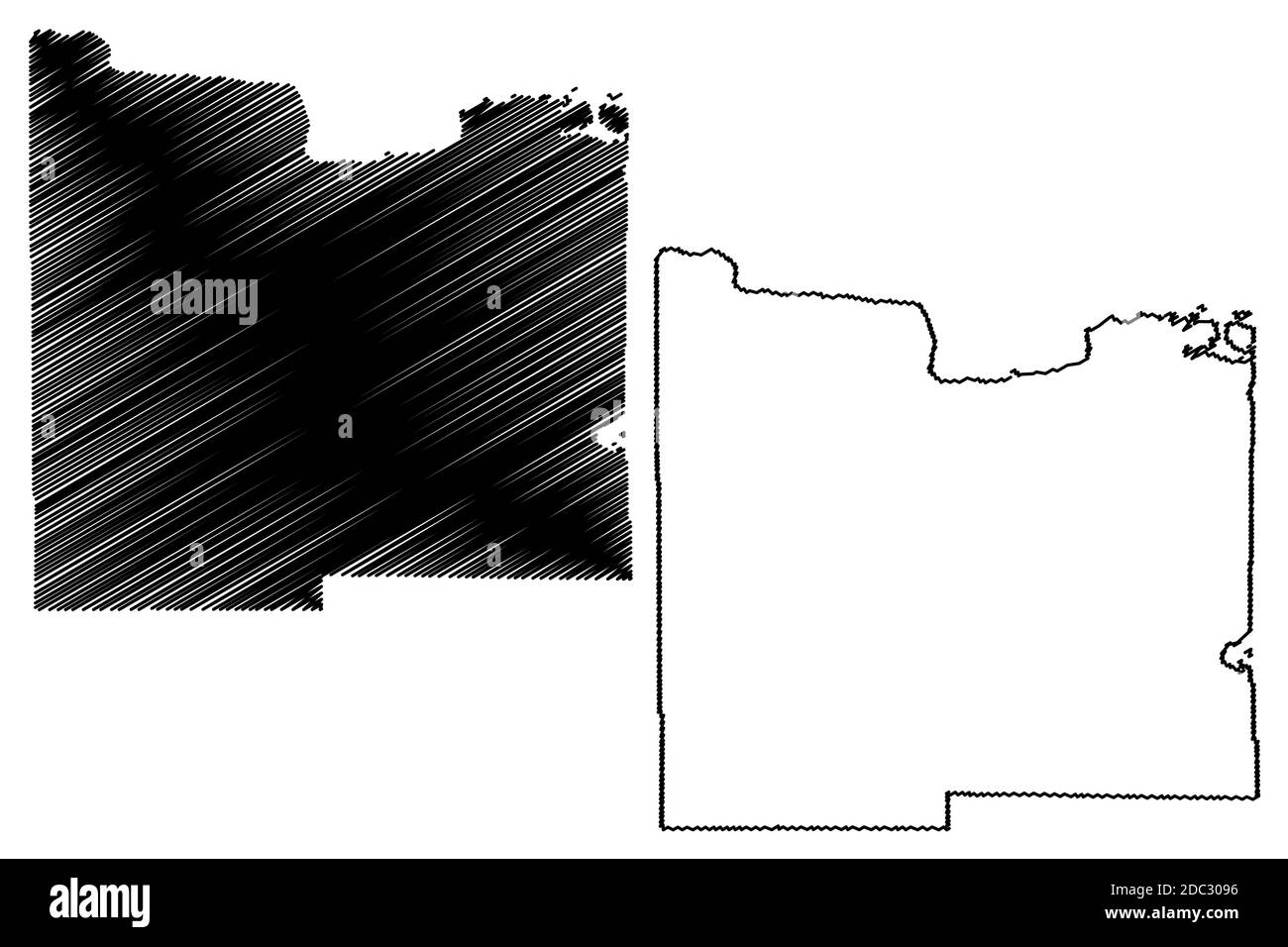 Koochiching outline map hi-res stock photography and images - Alamy