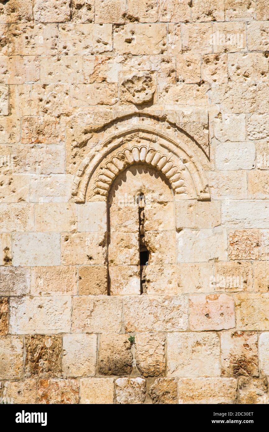 Israel, Jerusalem, Zion Gate built into the walls of the Old City Stock ...