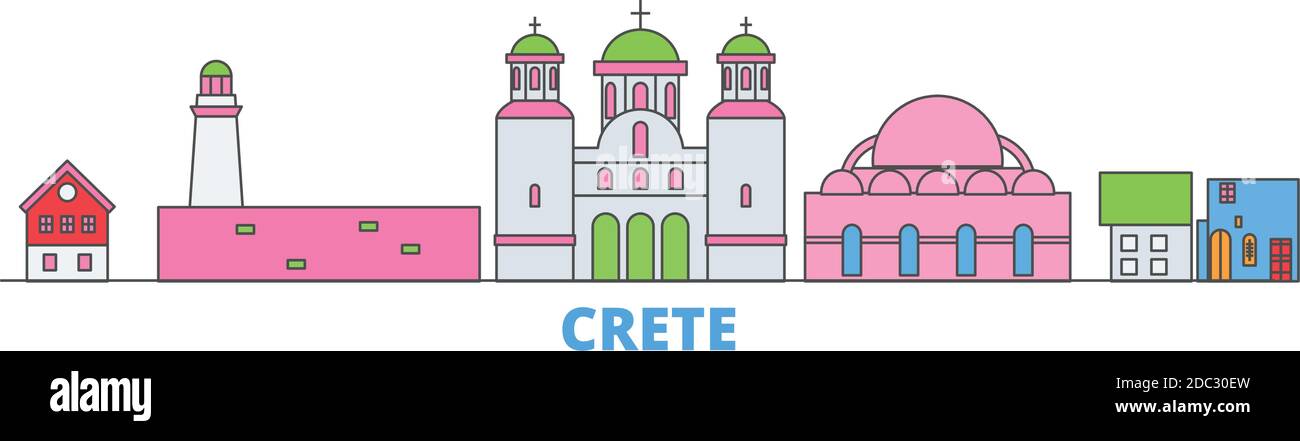 Old venetian harbor of heraklion Stock Vector Images - Alamy