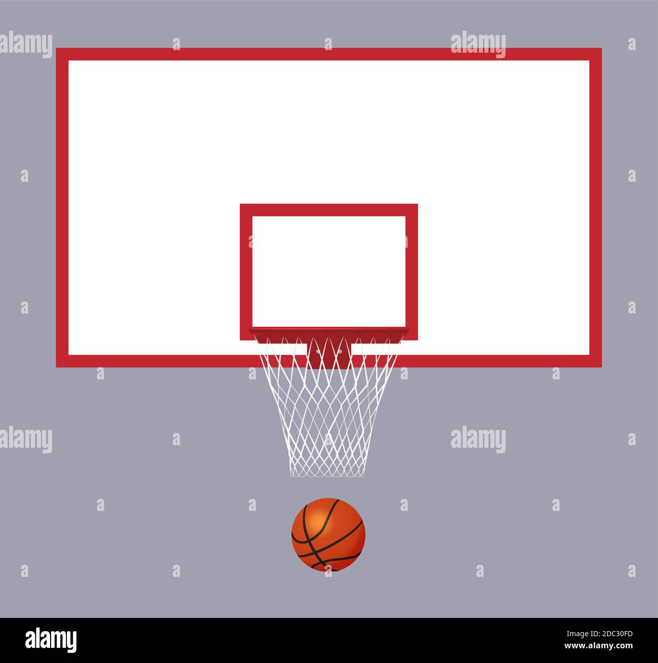 Realistic basketball basket and ball. Vector illustration Stock Vector ...