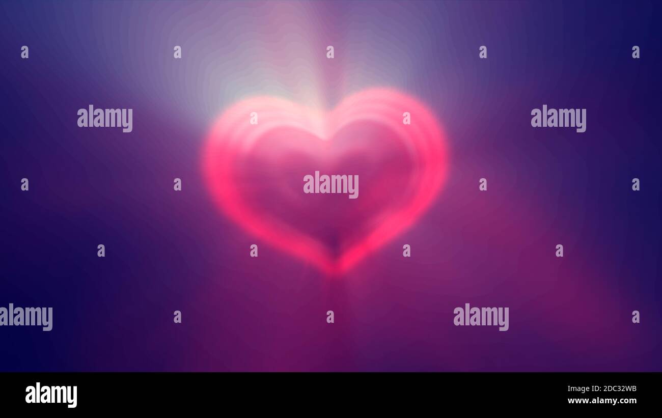 red heart neon glow ray light. illustration render Stock Photo - Alamy
