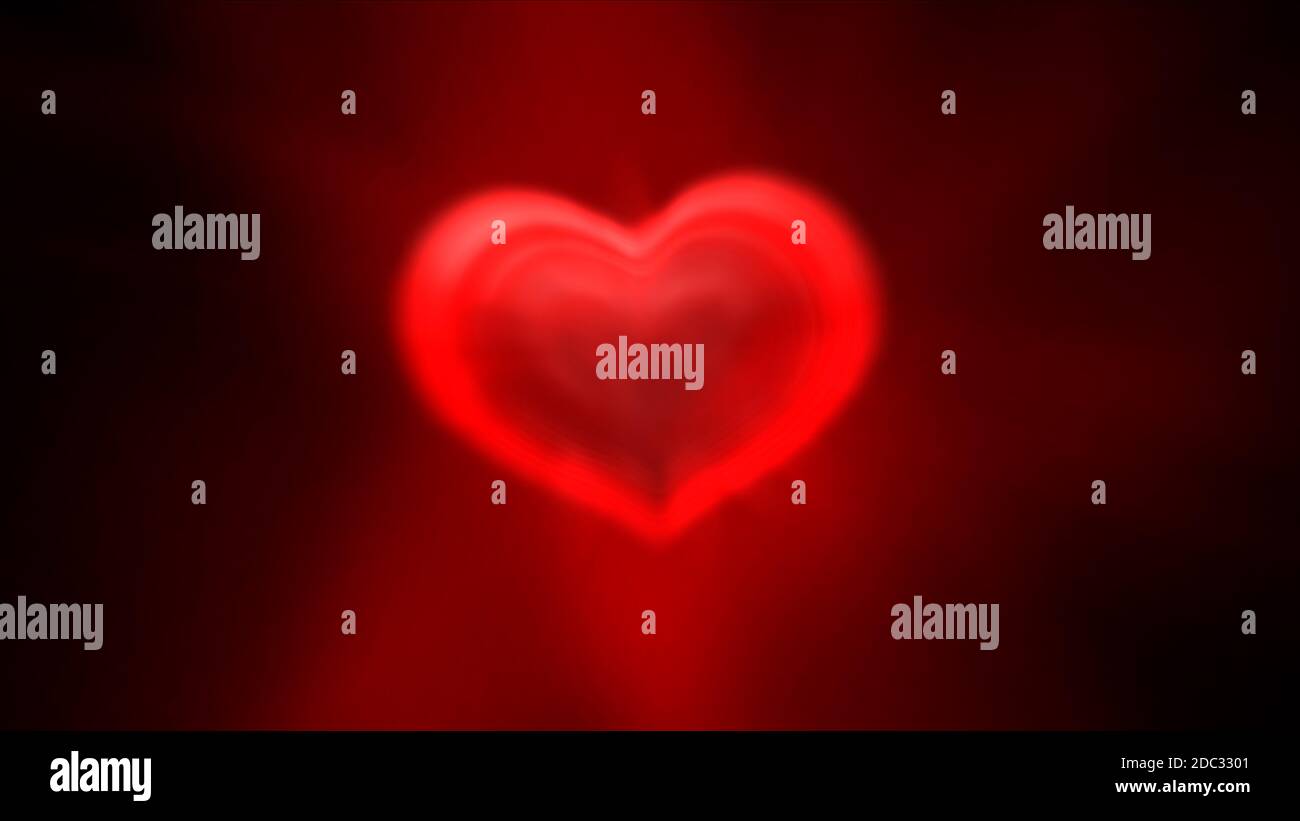red heart neon glow ray light. illustration render Stock Photo - Alamy