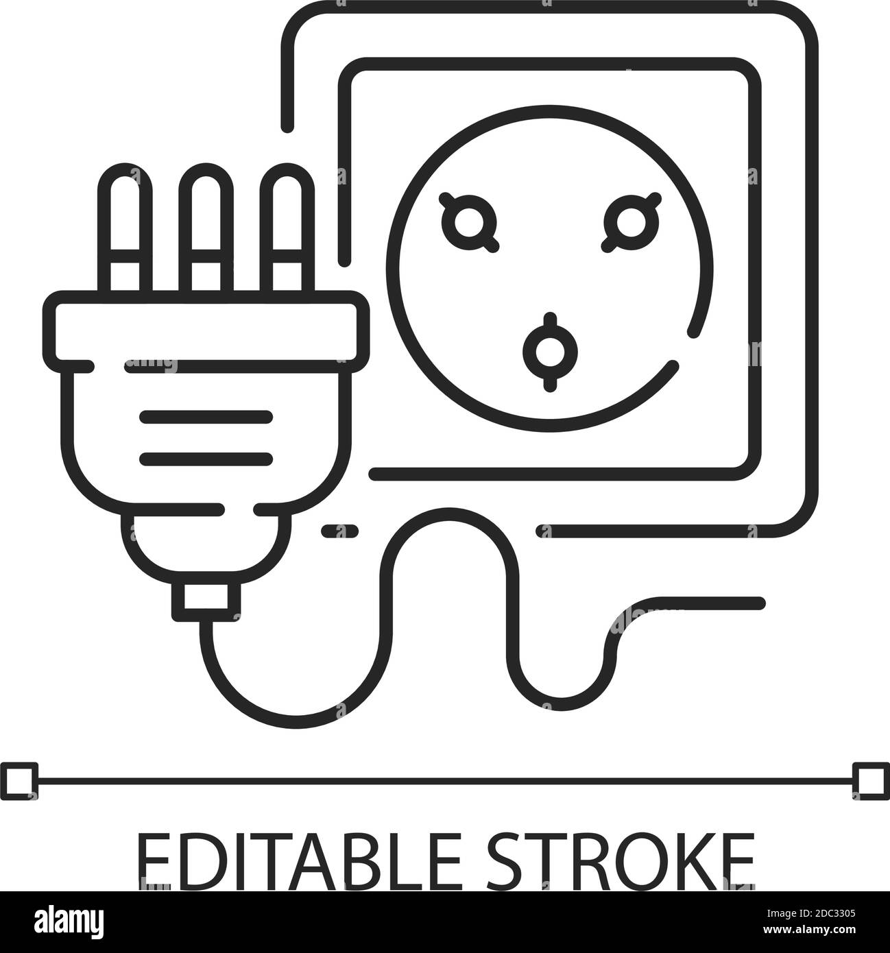 Industrial wall socket linear icon Stock Vector Image & Art - Alamy