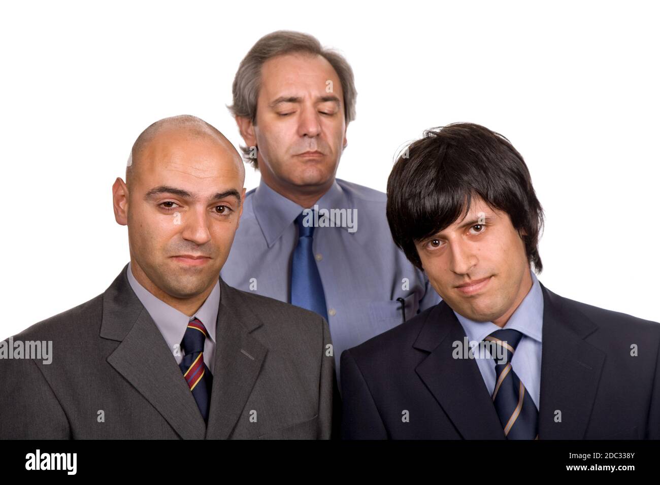 three business man isolated on white background Stock Photo - Alamy