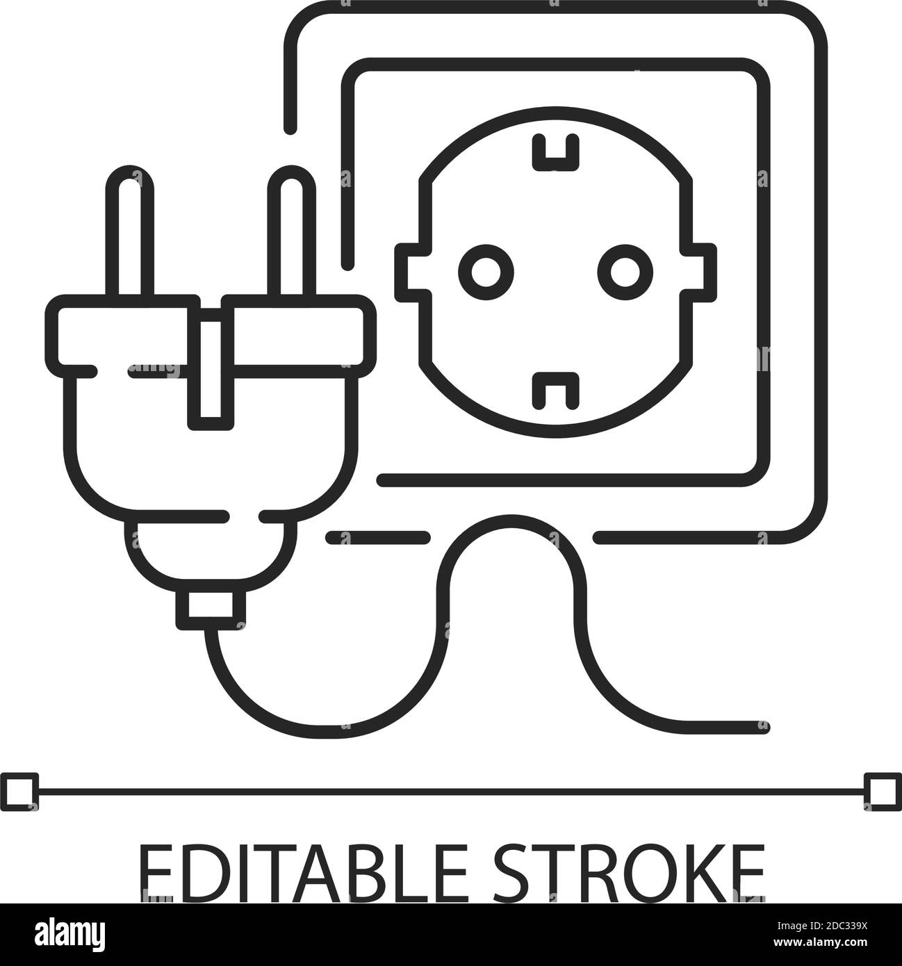 Electrical insert for cable linear icon Stock Vector Image & Art - Alamy