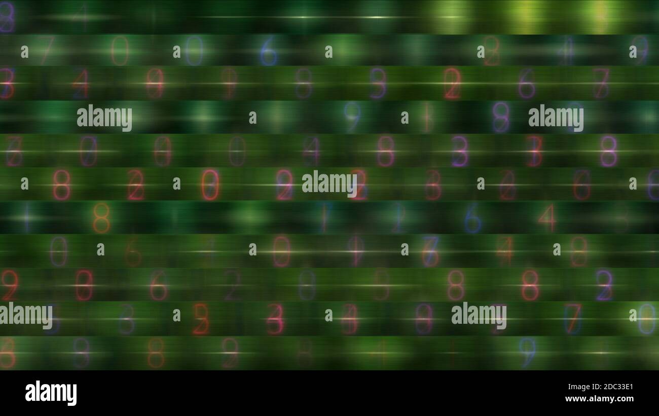numbers data abstract background illustration render light Stock Photo ...