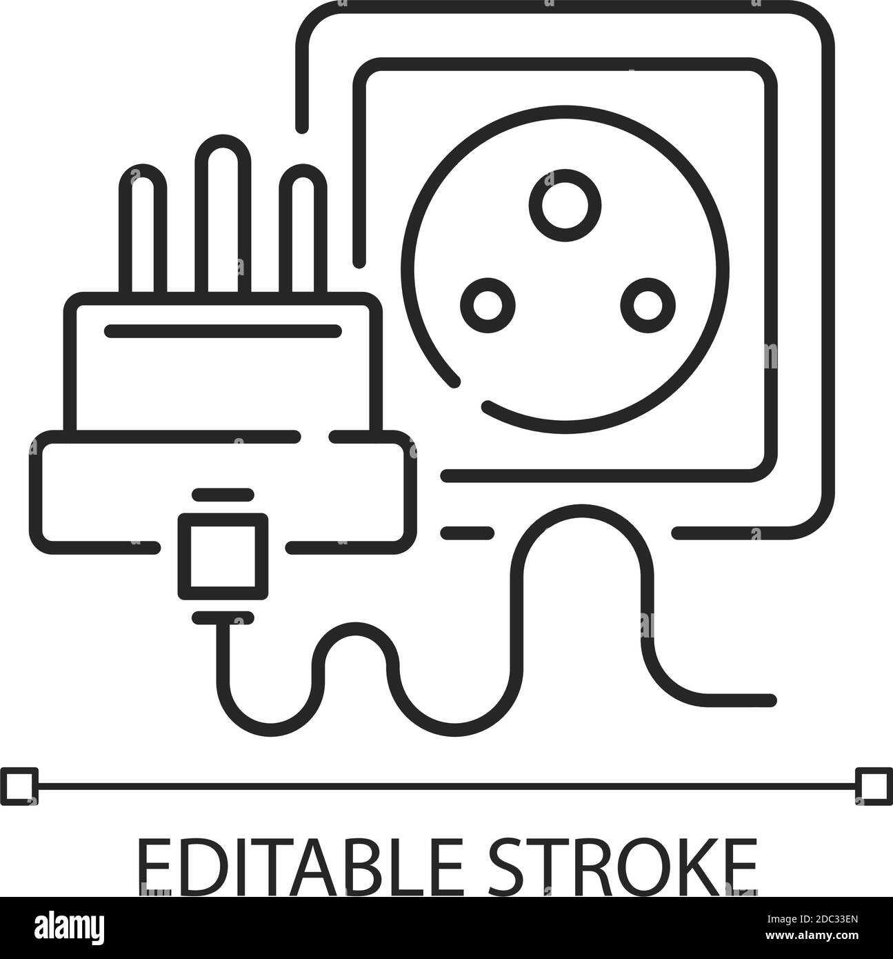 Socket linear icon Stock Vector Image & Art - Alamy