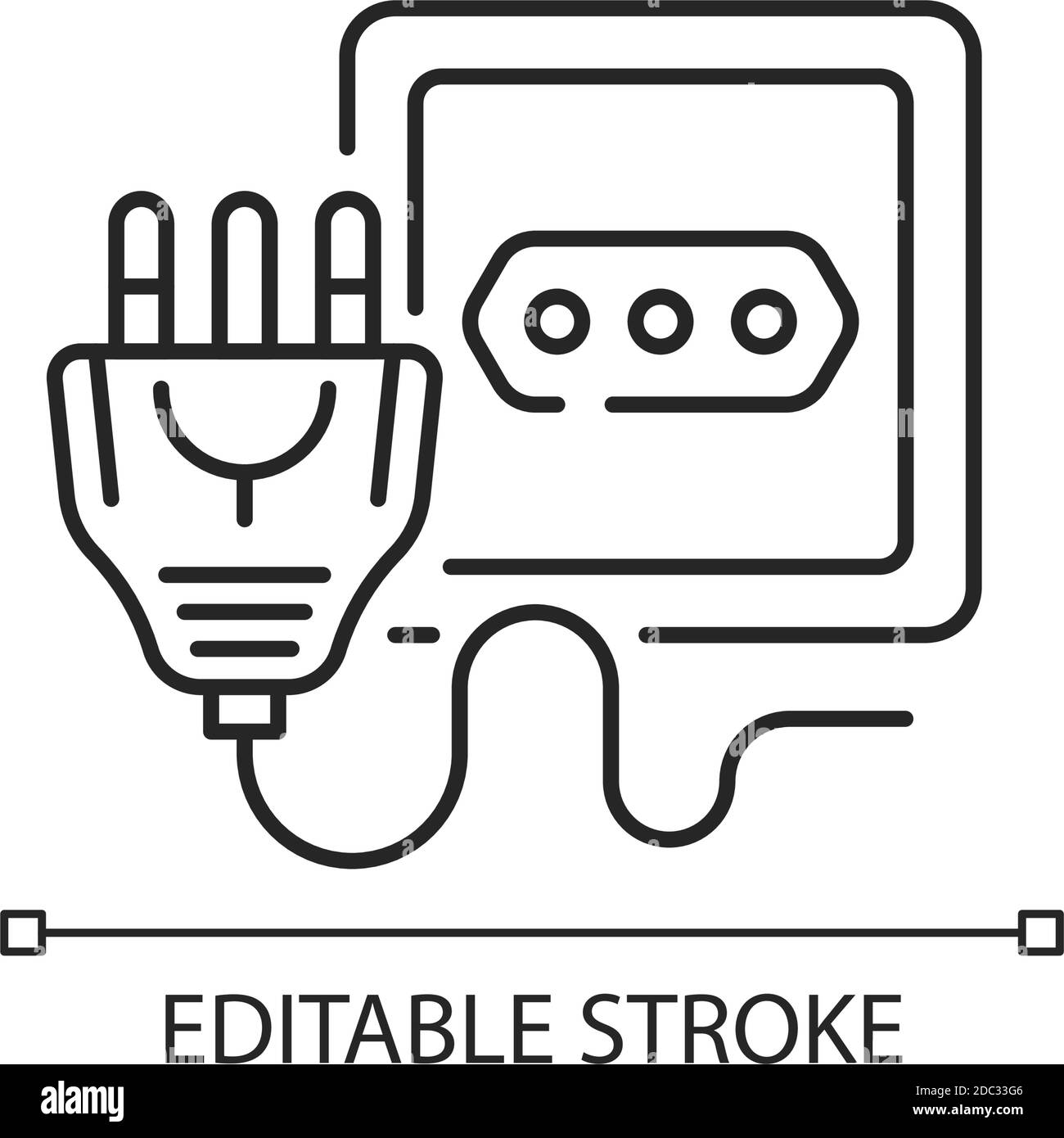 Power outlet linear icon Stock Vector Image & Art - Alamy