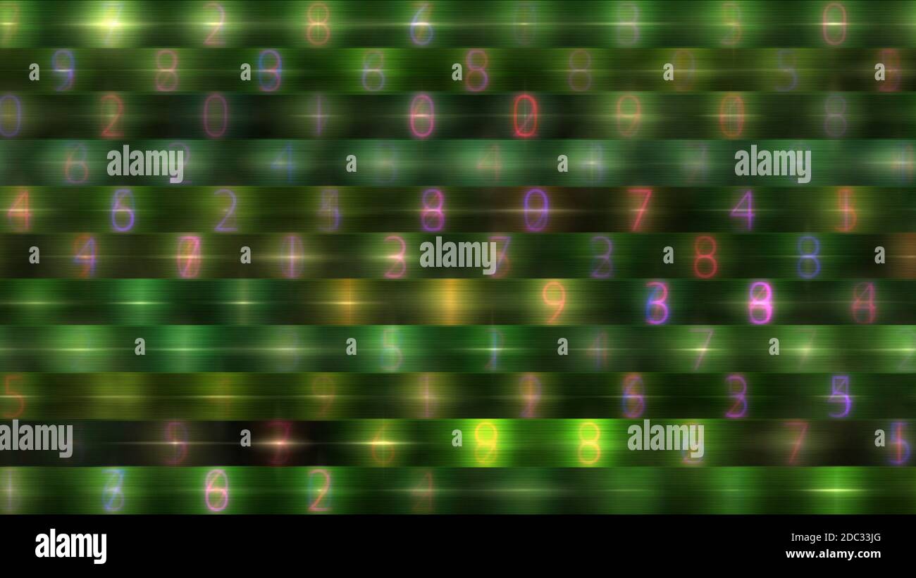 numbers data abstract background illustration render light Stock Photo ...