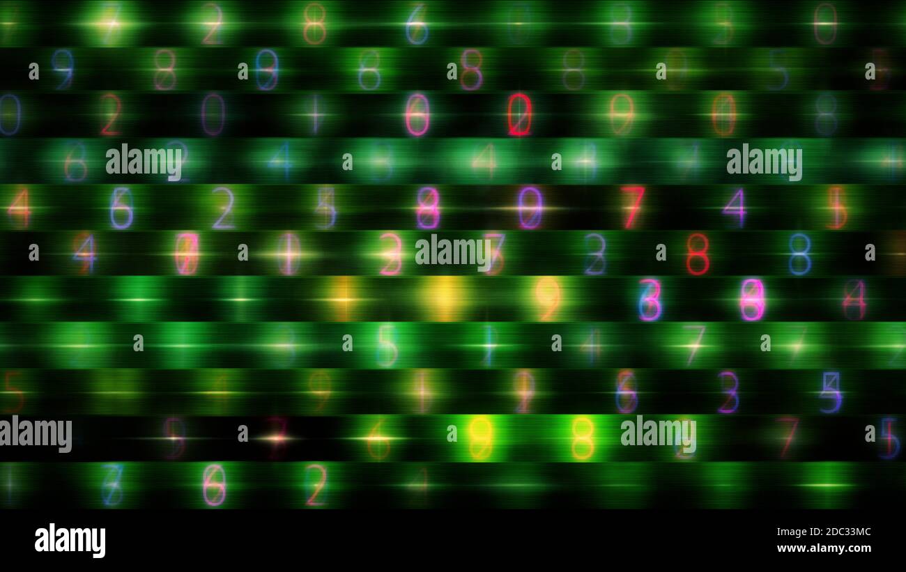 numbers data abstract background illustration render light Stock Photo ...