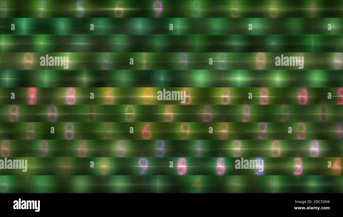 numbers data abstract background illustration render light Stock Photo ...