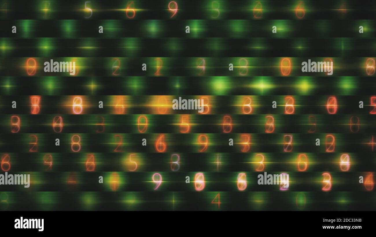 numbers data abstract background illustration render light Stock Photo ...
