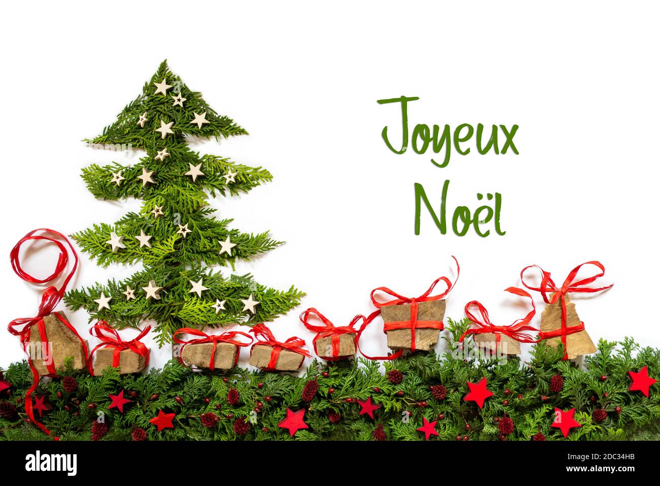 Christmas Tree With French Text Joyeux Noel Means Merry Christmas ...