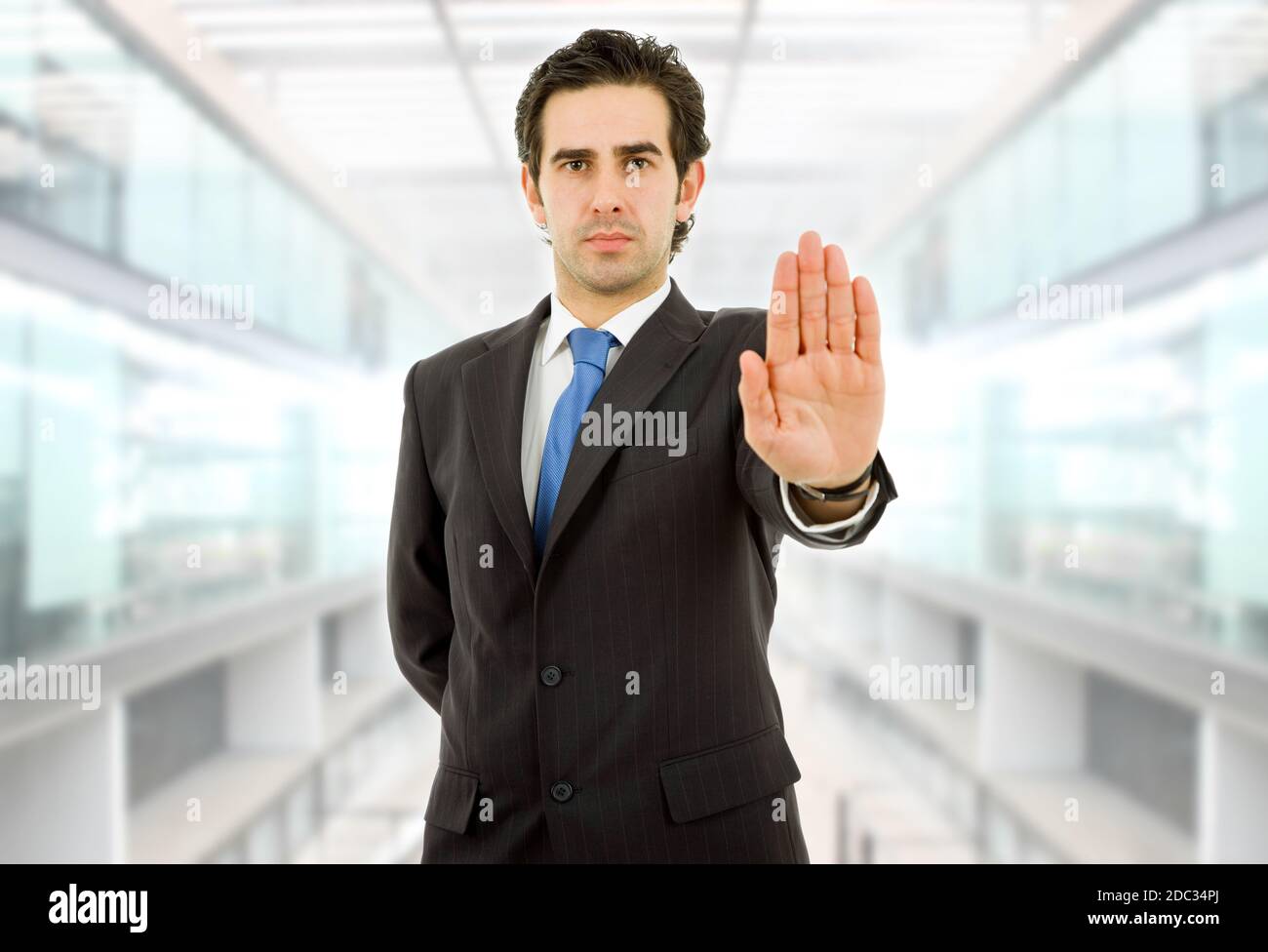 business man making stop. At the office Stock Photo - Alamy