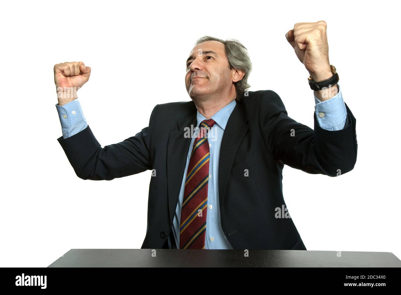 business man with open arms, isolated on white Stock Photo - Alamy