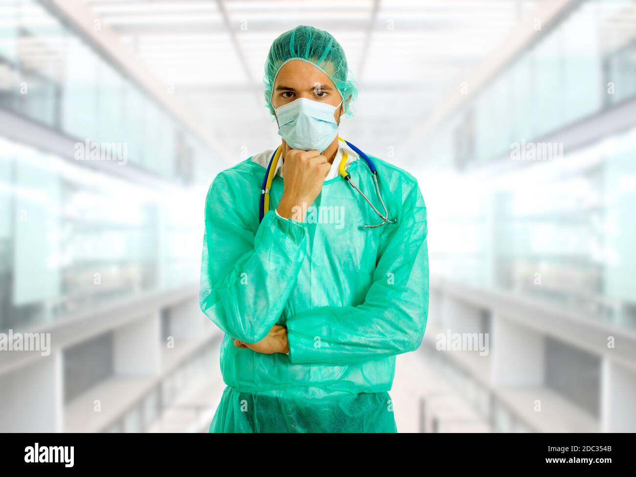 Happy young man patient thinking hi-res stock photography and images ...