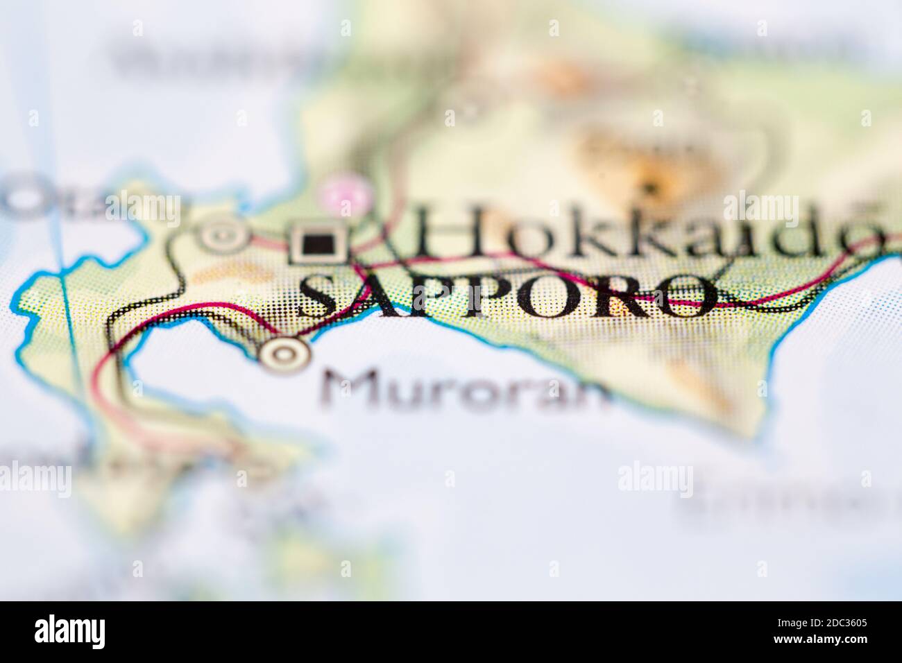Map of sapporo hi-res stock photography and images - Alamy