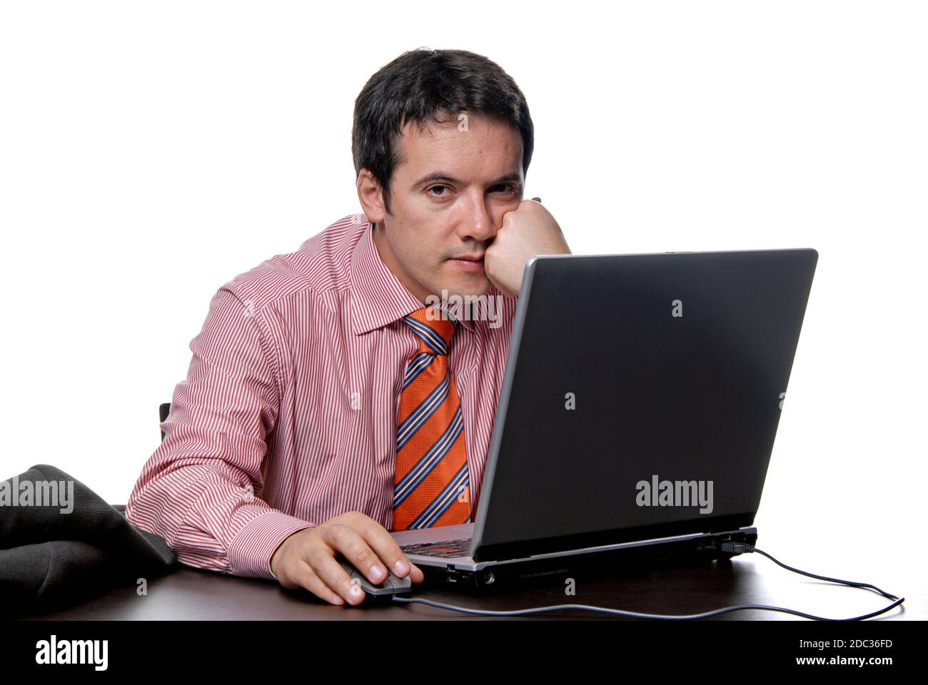 young man working with his personal computer Stock Photo - Alamy