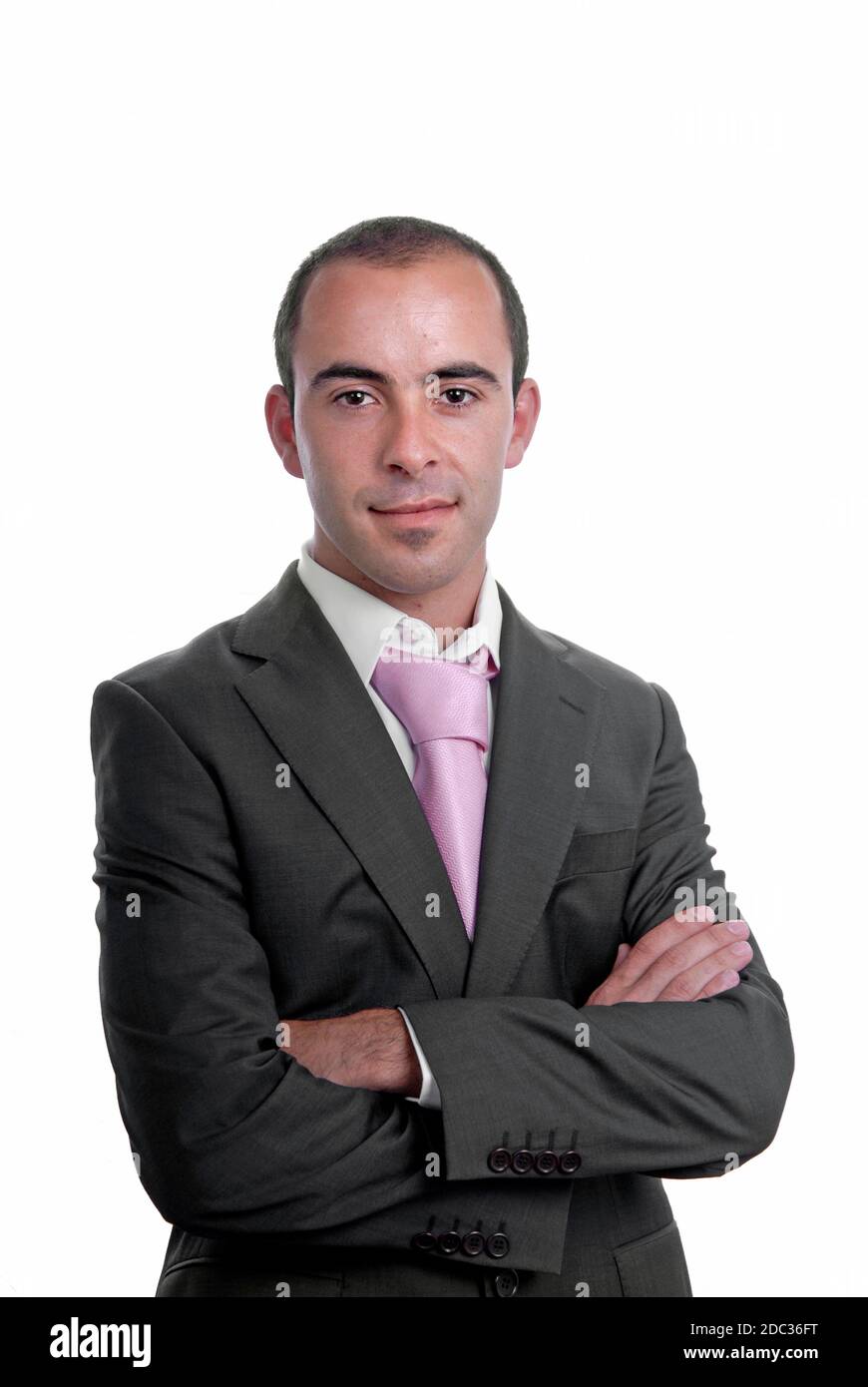 young business men portrait isolated on white Stock Photo - Alamy