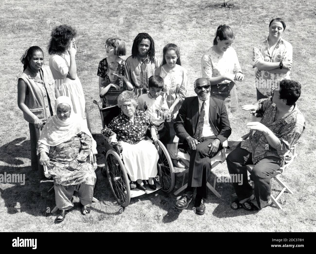 Group of people, UK 1995 Stock Photo - Alamy