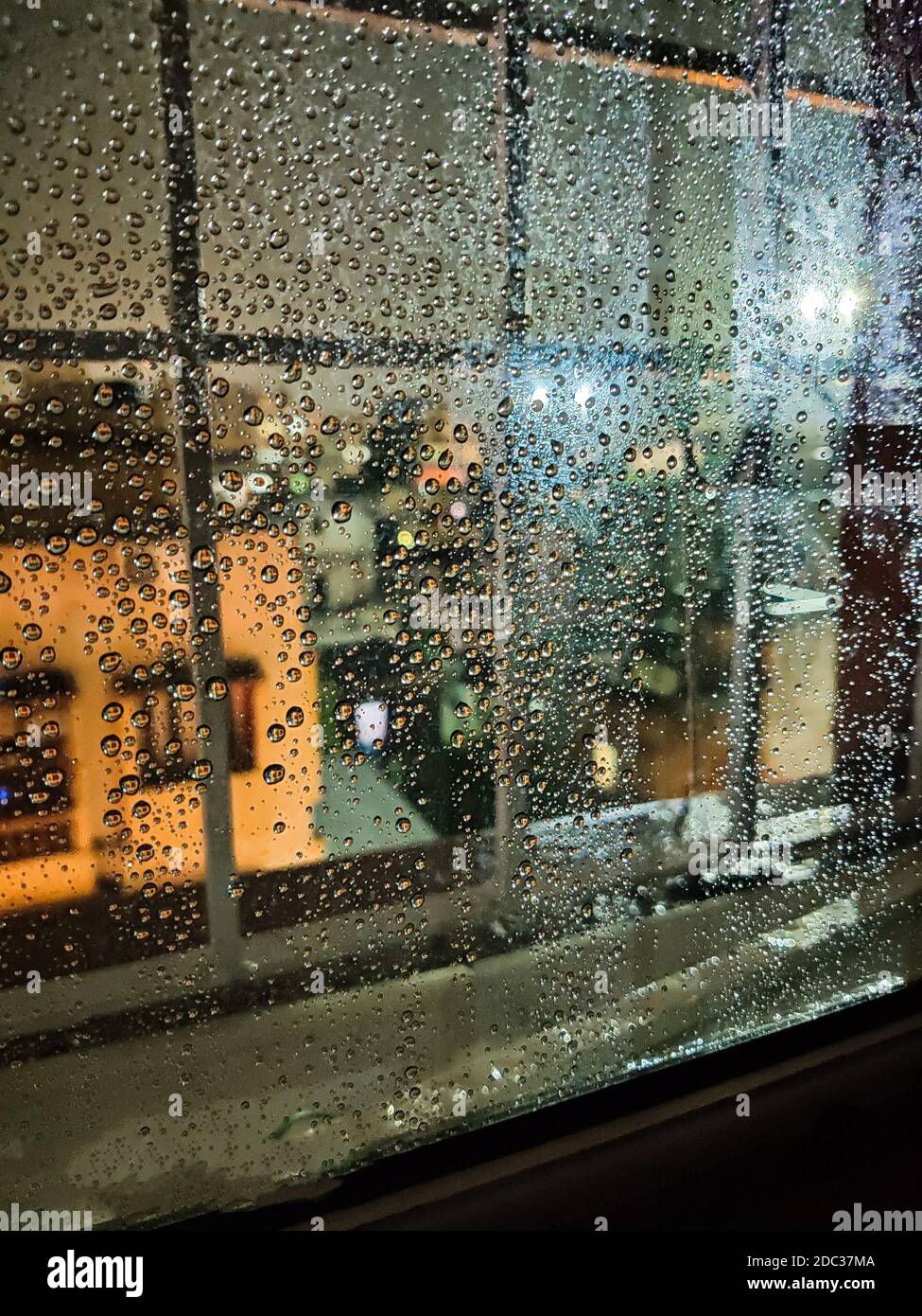 Picture of raindrops on window Stock Photo - Alamy
