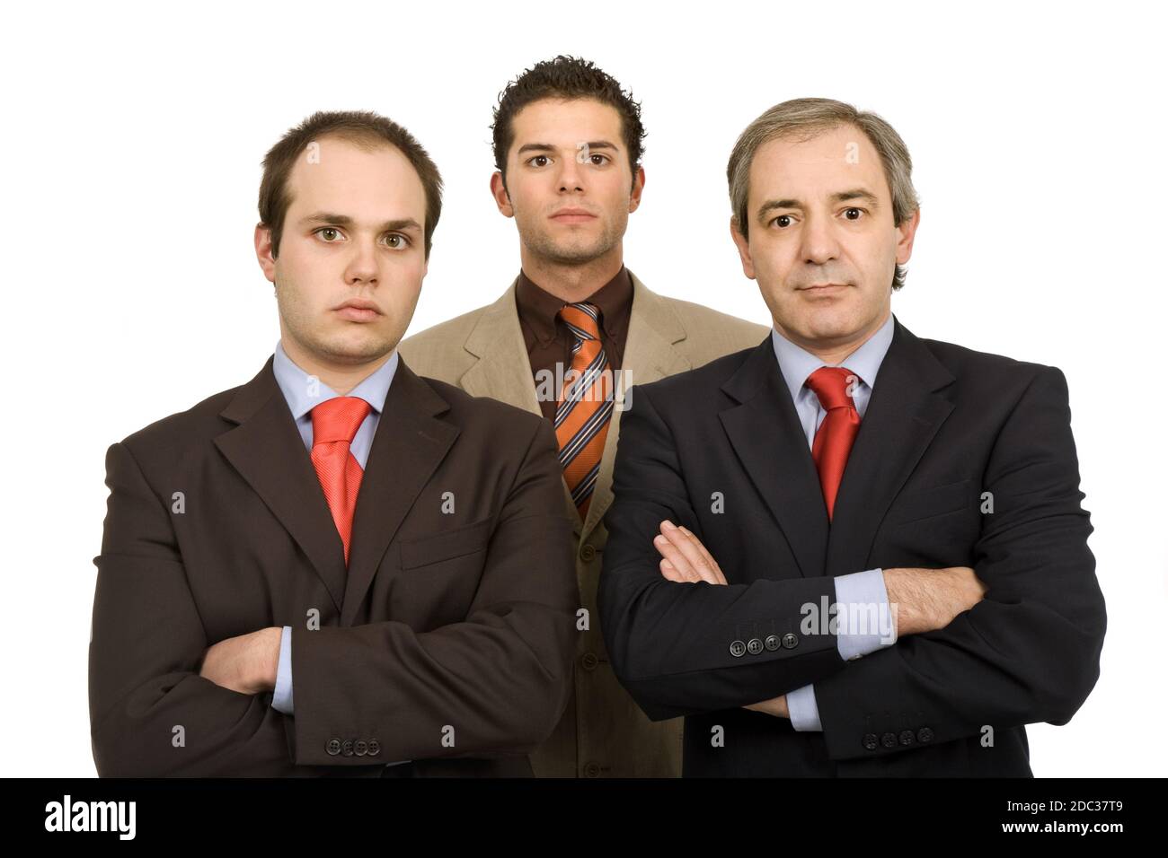 three business man isolated on white background Stock Photo - Alamy