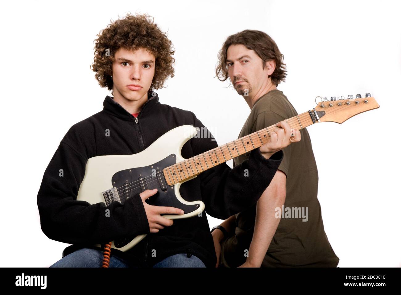 two young band members, isolated on white Stock Photo - Alamy