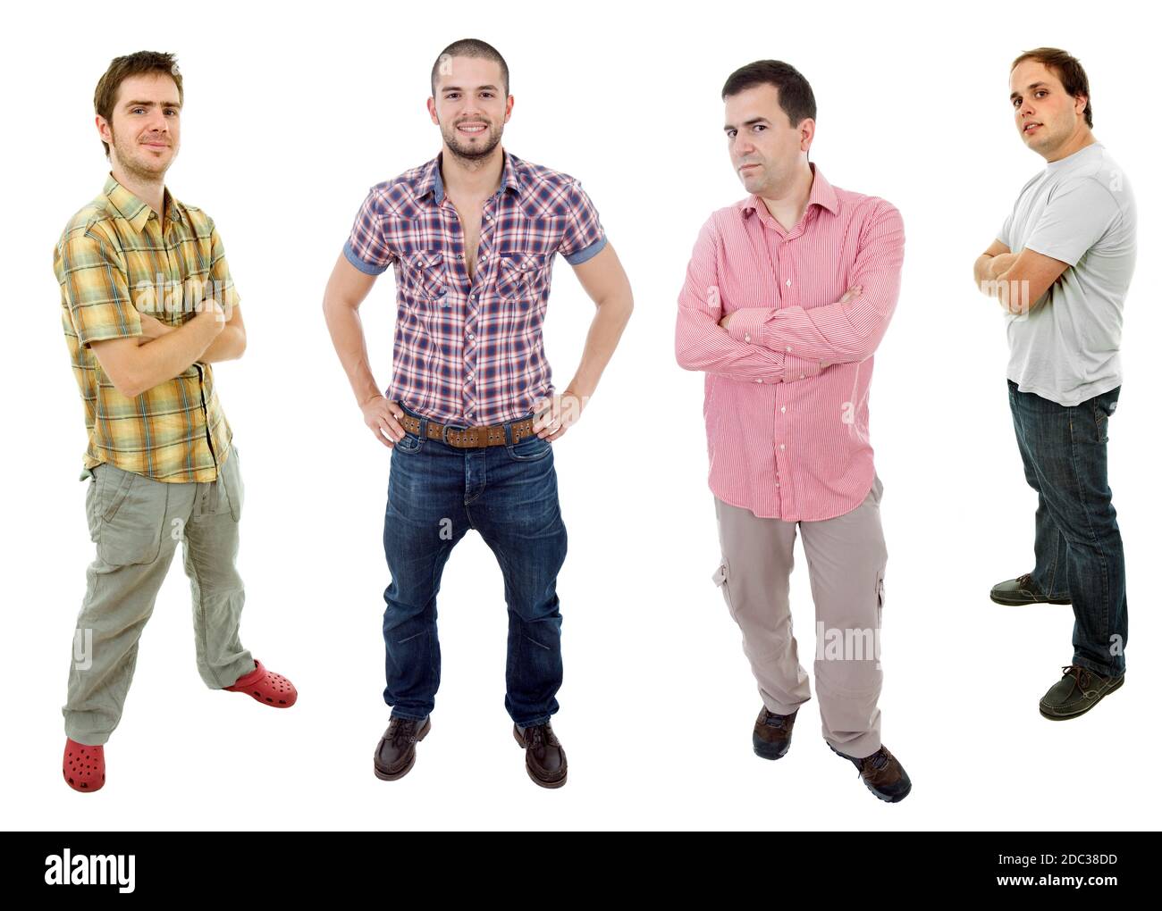 group of young men full body, isolated Stock Photo - Alamy