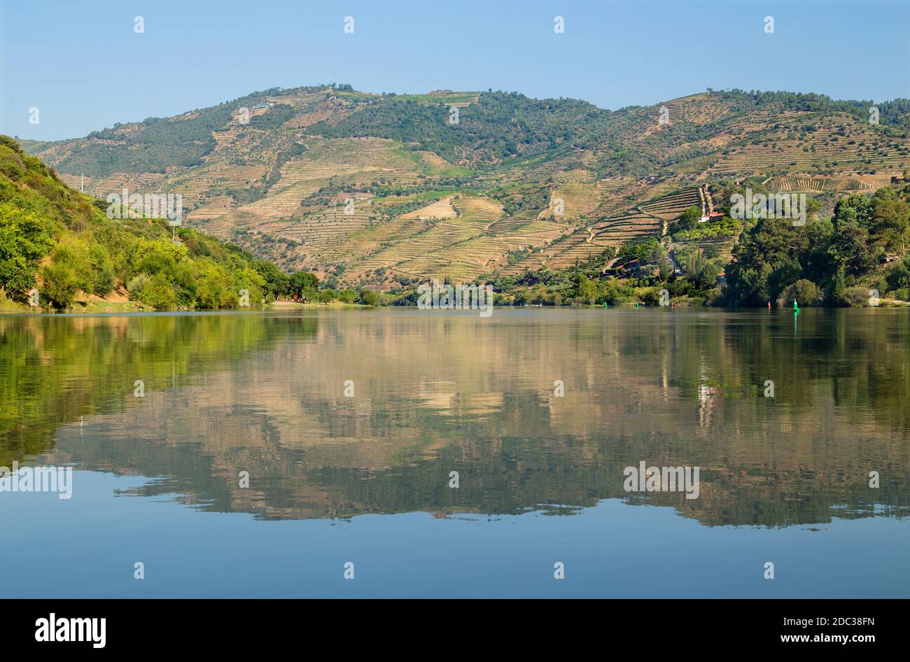 River Douro flowing in the north of Portugal. Douro Region Stock Photo ...