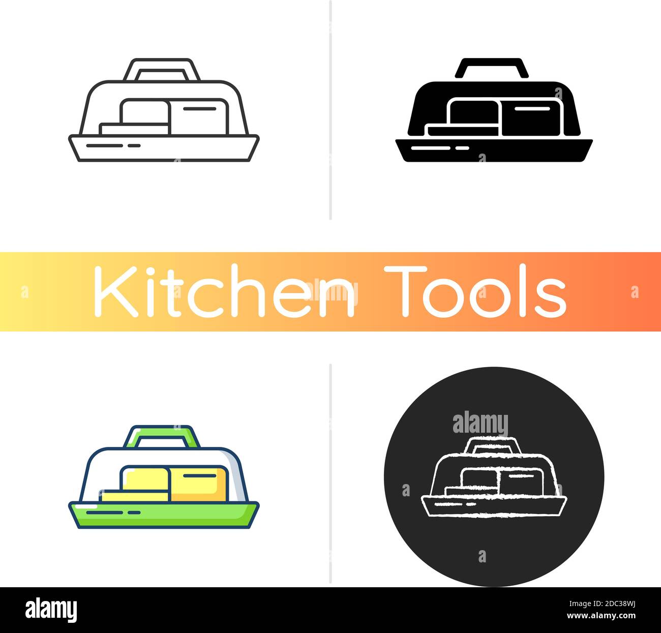 Butter dish icon Stock Vector Image & Art - Alamy