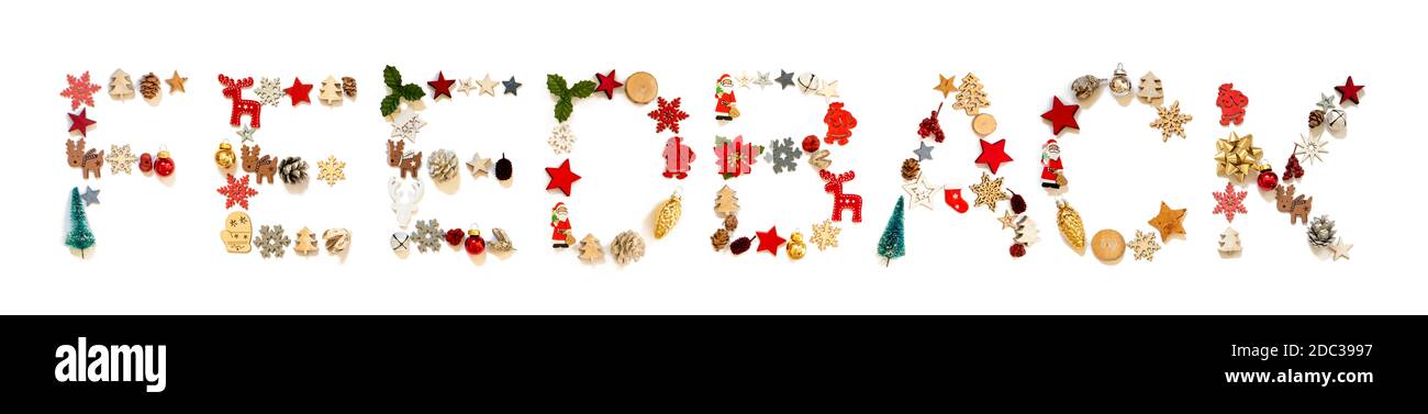 Colorful Christmas Decoration Letter Building English Word Feedback ...