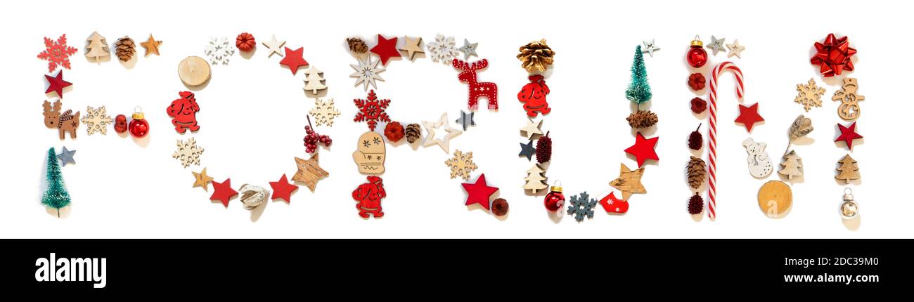 Colorful Christmas Decoration Letter Building English Word Forum ...