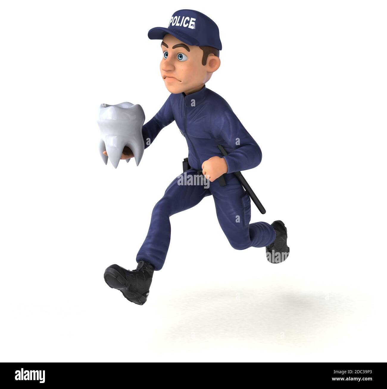 Fun 3D illustration of a cartoon Police Officer Stock Photo - Alamy