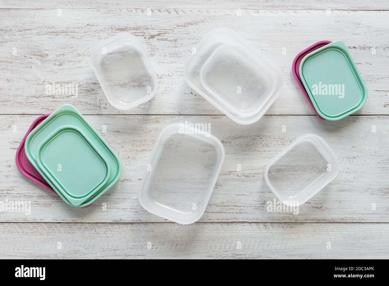 Plastic containers for transportation and storage food products Stock ...