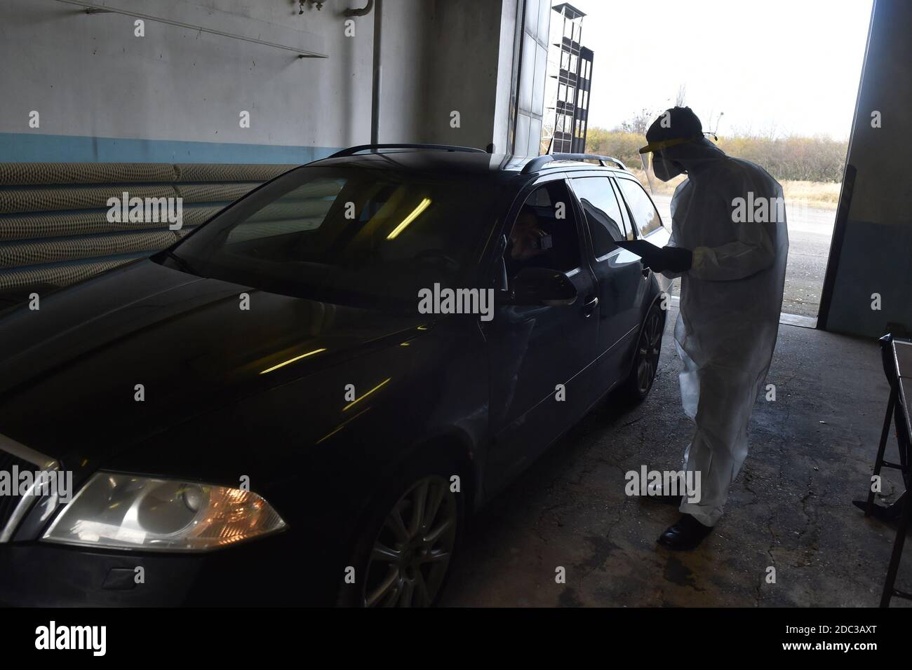 A large-scale private company sampling point for testing on covid-19 ...