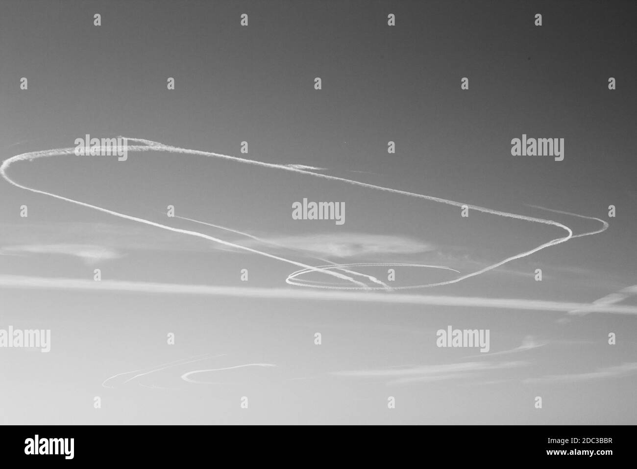 Tactical air maneuver of two eurofighter jets from the german airforce ...