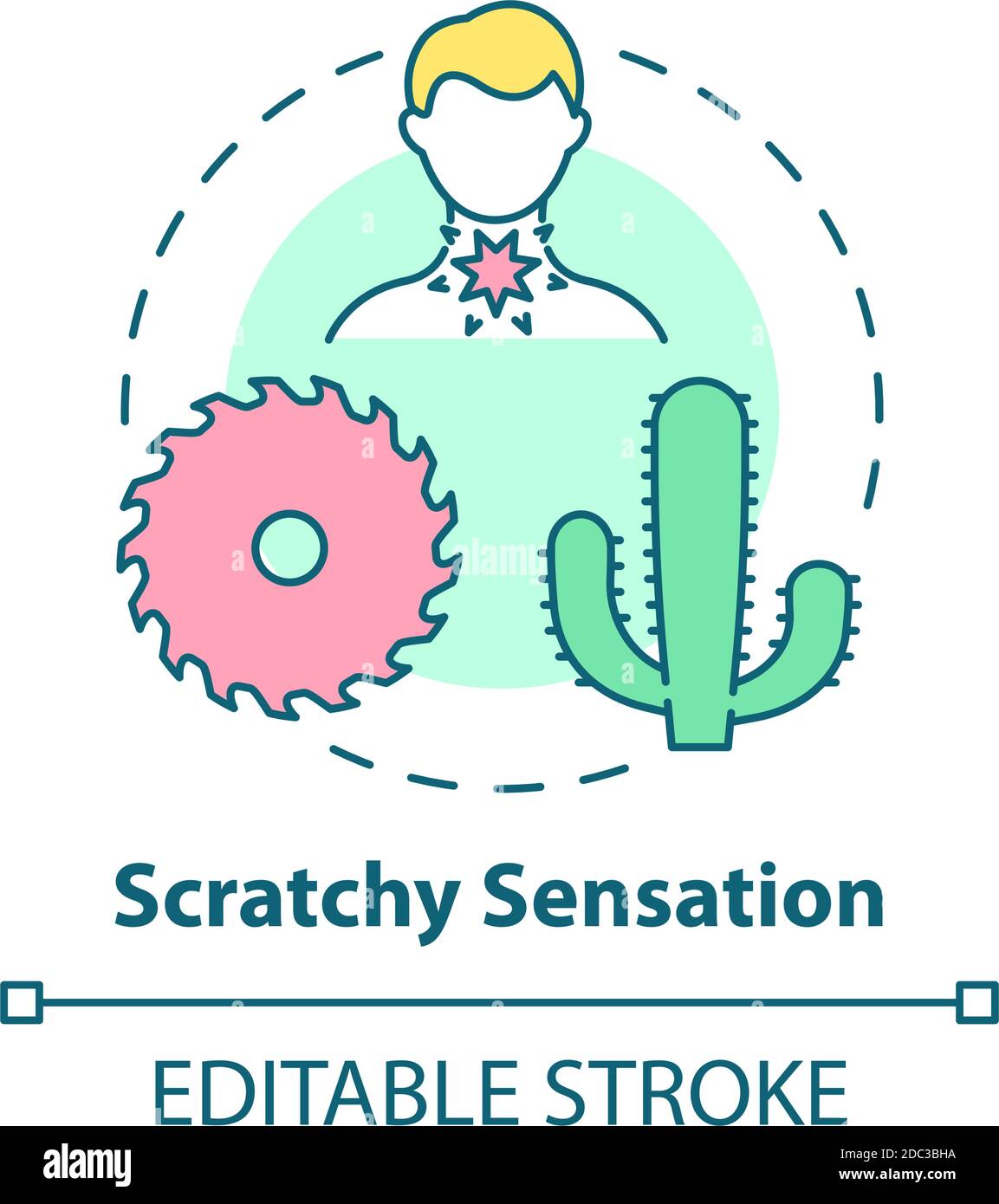 Scratchy sensation concept icon Stock Vector Image & Art - Alamy