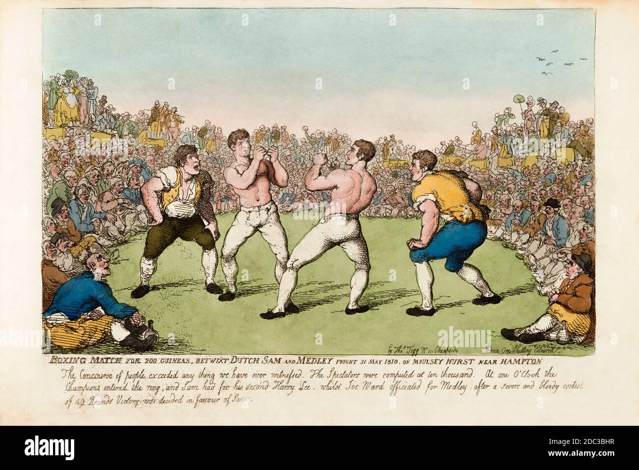 Boxing match for 200 guineas between Dutch Sam and Ben Medley, fought ...