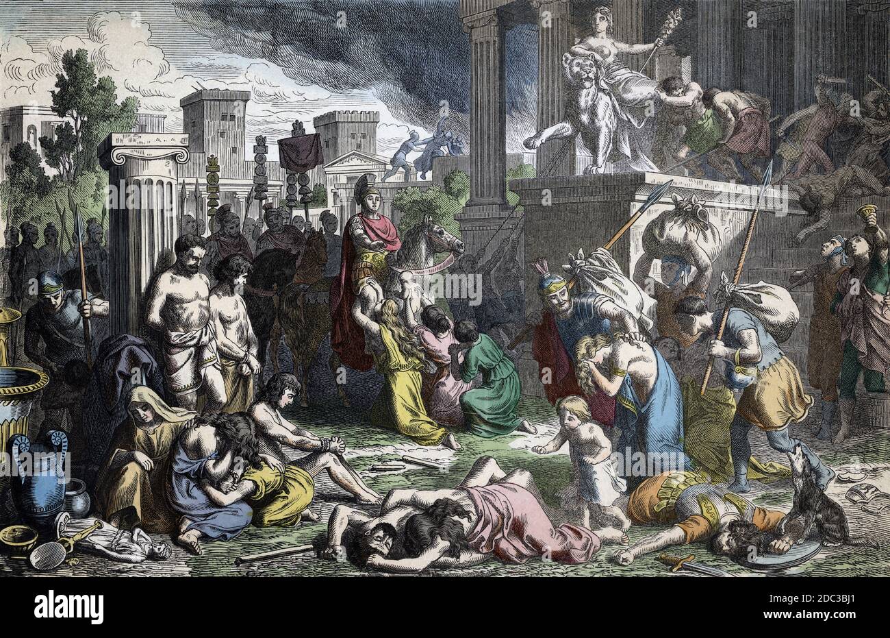 The Romans ransack a conquered city. After a 19th century work by ...