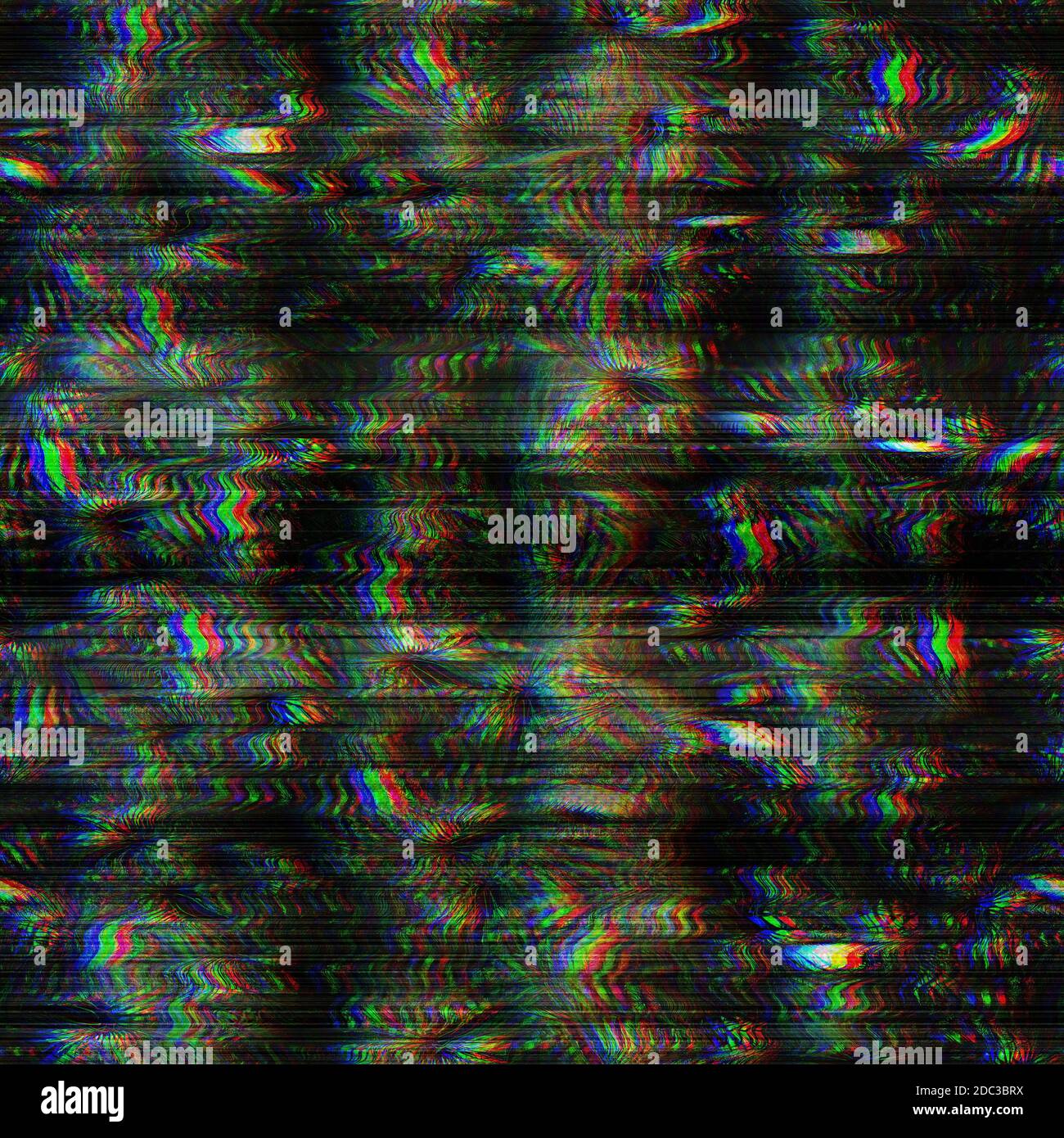 Seamless techno glitch tropical RGB computer noise Stock Photo - Alamy
