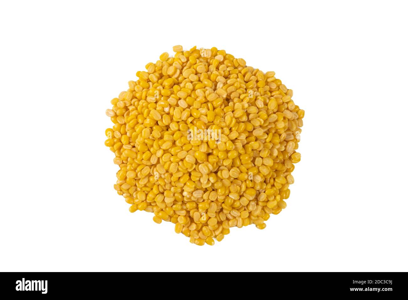 Mung dal or Mung daal bean heap isolated on white background. nutrition ...